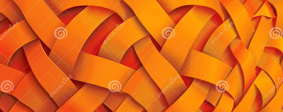 A Vibrant Orange Background with a Pattern of Interlocking Lines ...