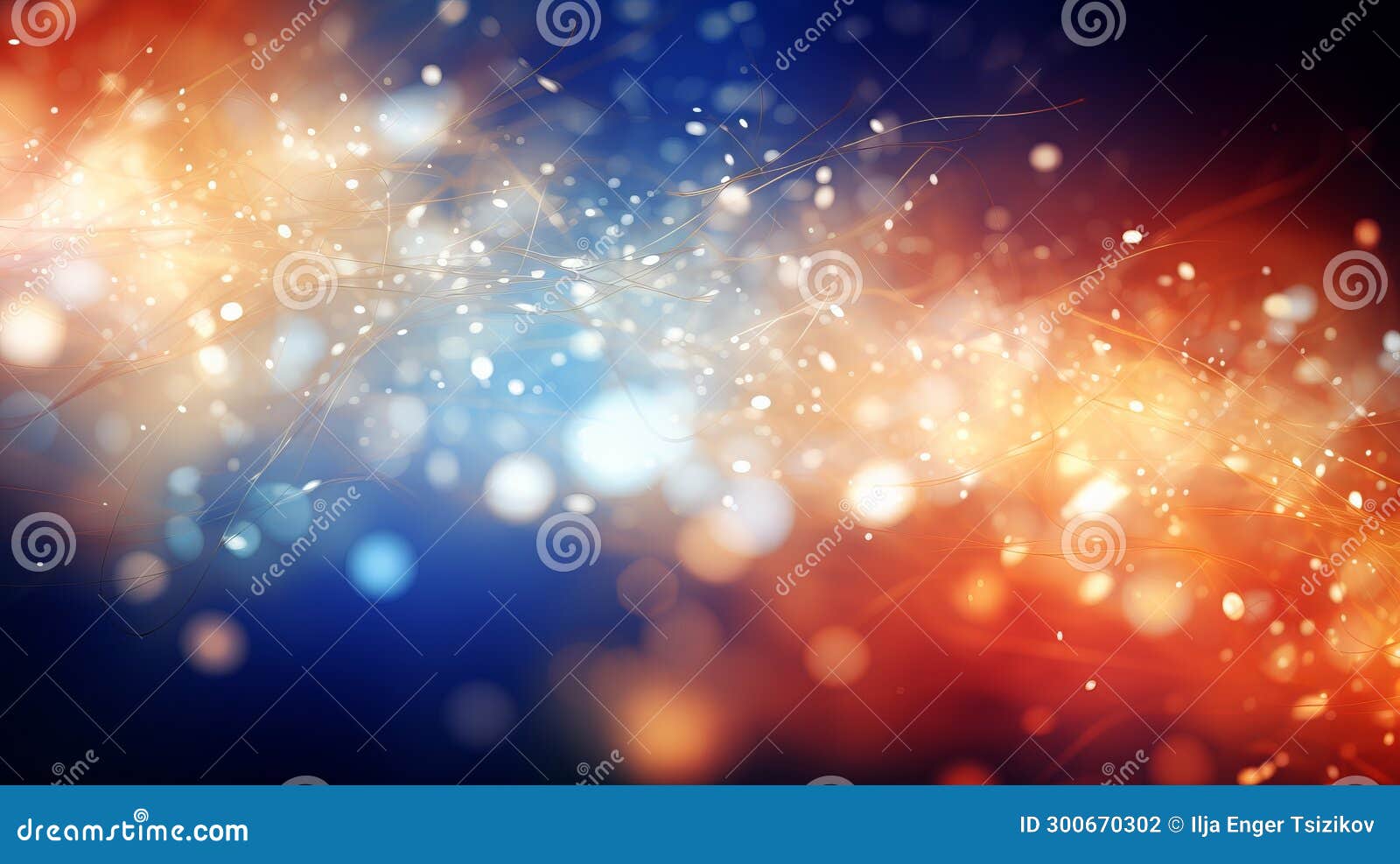 Vibrant Orange And Blue Blur Glow Overlay On A Defocused Background ...