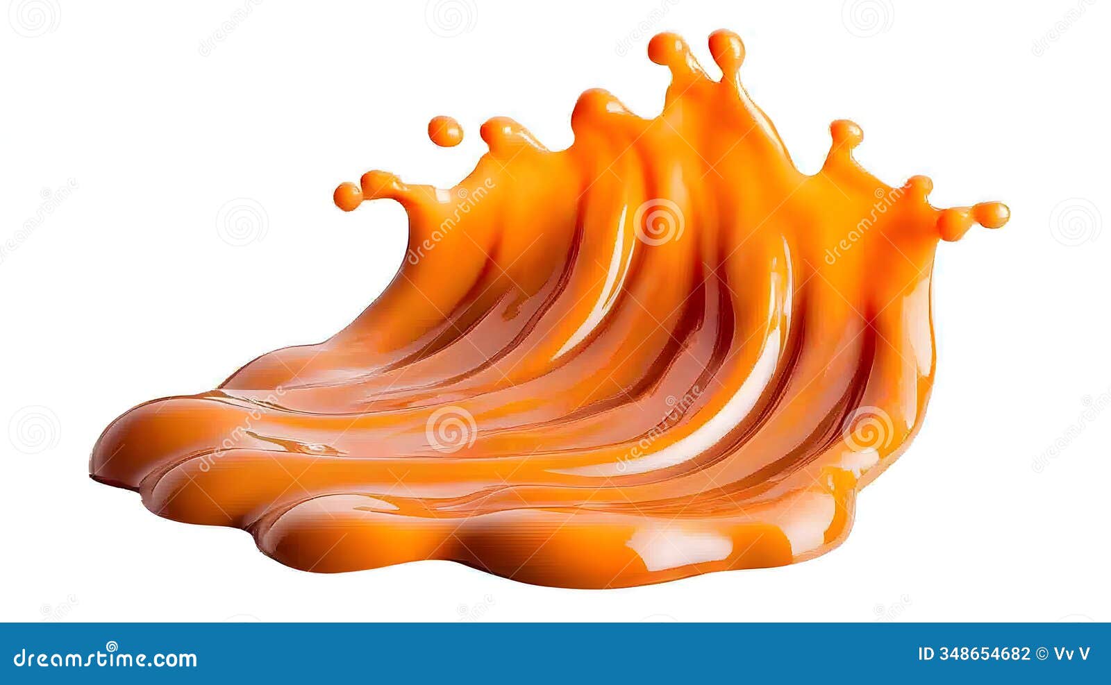 Vibrant Orange Liquid Splash on White Background Stock Illustration ...