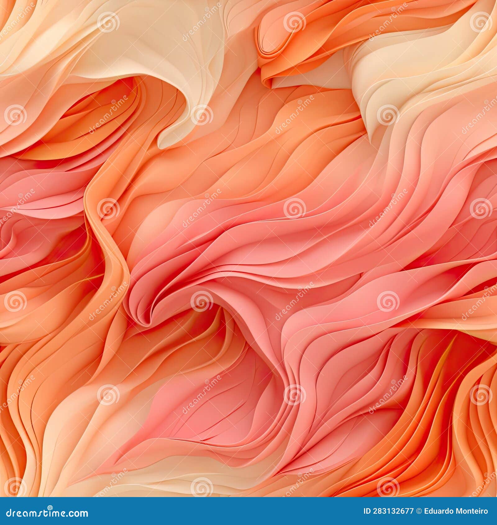 Vibrant Orange and Peach Swirled Background with Multidimensional ...