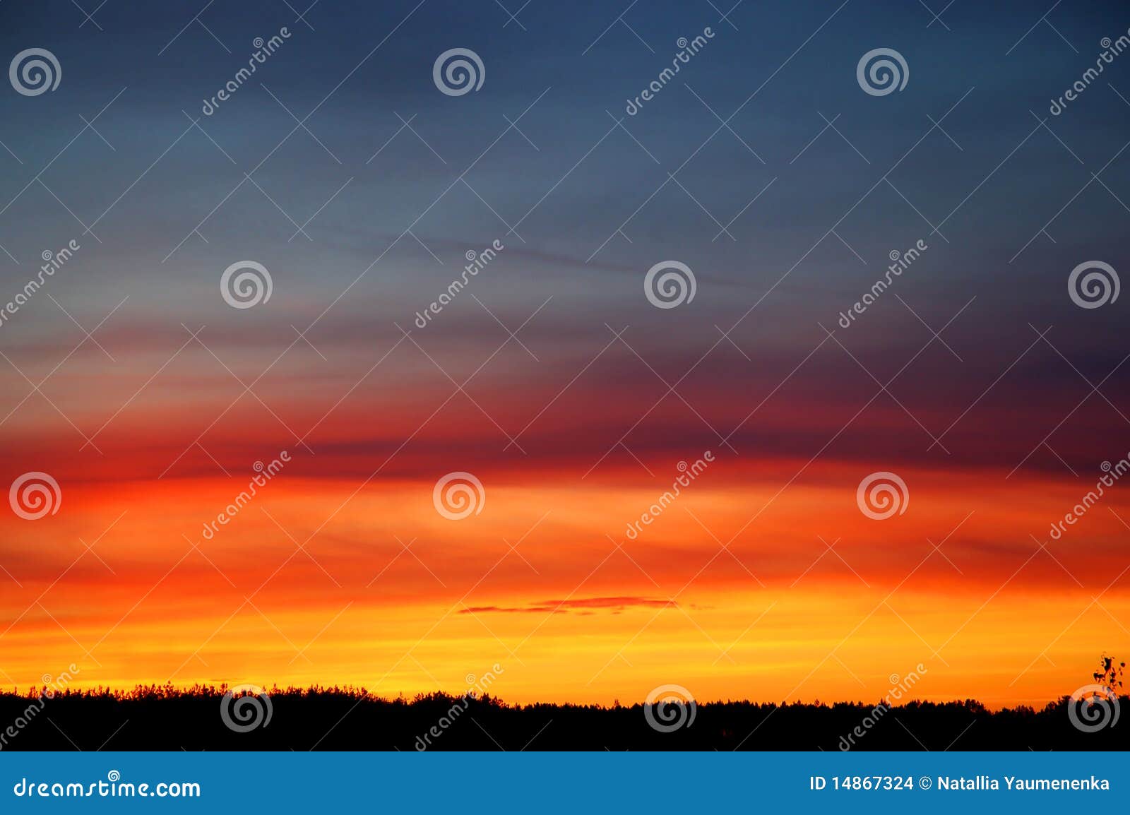 Vibrant orange sunset stock photo. Image of pattern, beauty - 14867324
