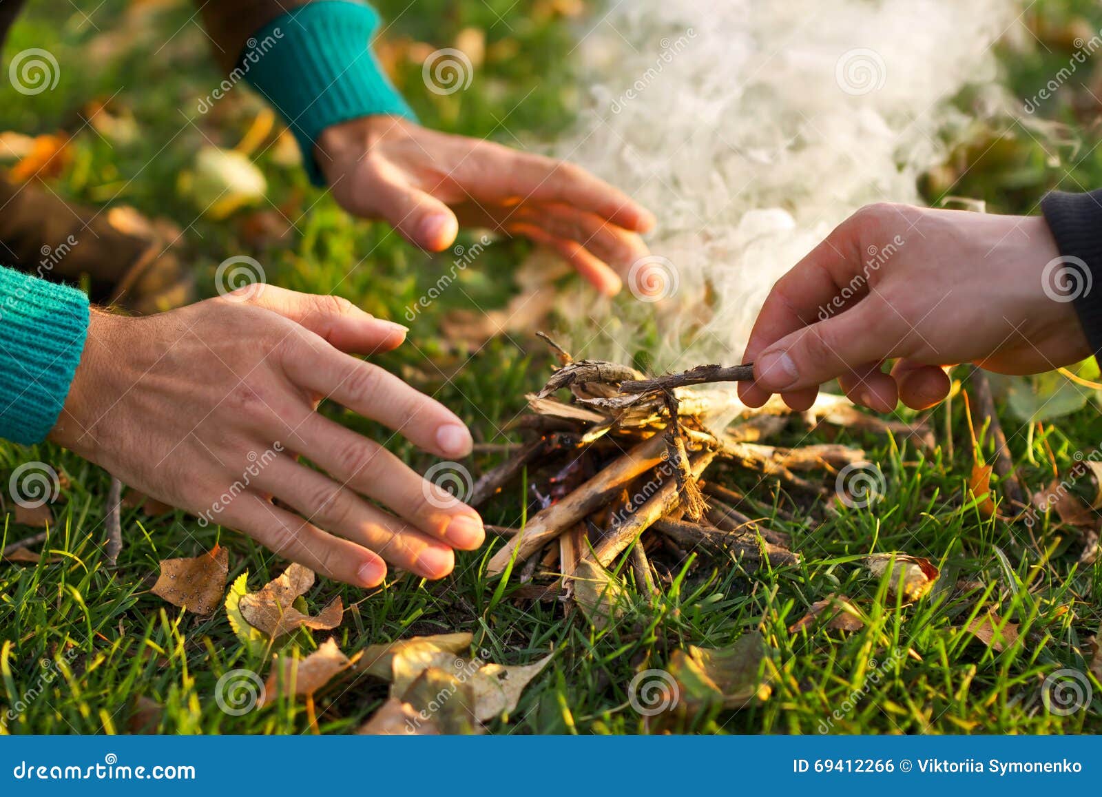 Man Lighting Fire Royalty-Free Stock Image | CartoonDealer.com #23030206