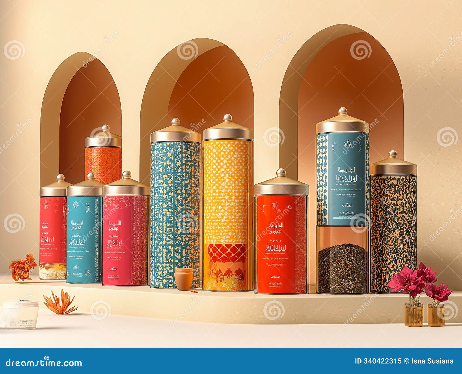 Vibrant Packaging Design with Colorful Patterns for Premium Products ...