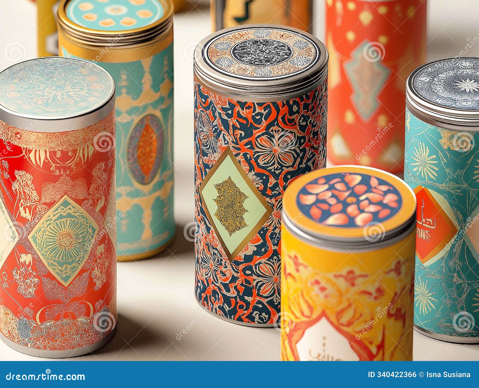 Vibrant Packaging Design with Colorful Patterns for Premium Products ...