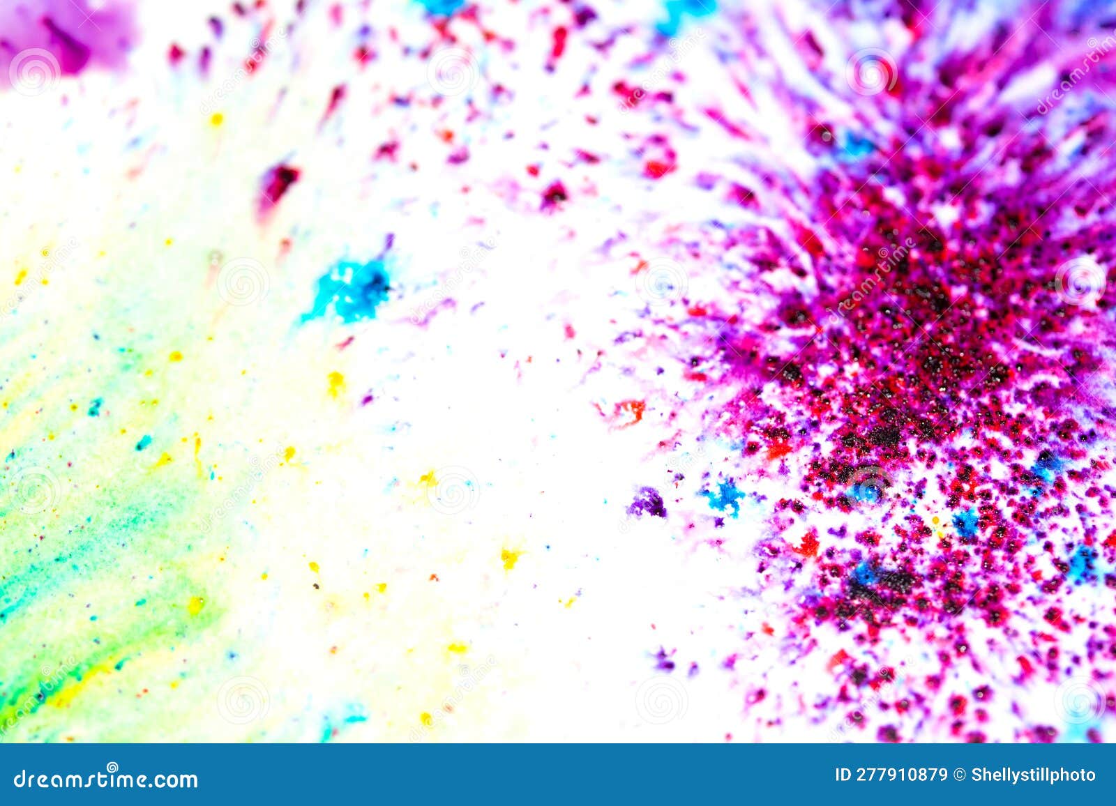 Vibrant Paint Powder and Splashes in Watercolour Painting Exploding ...