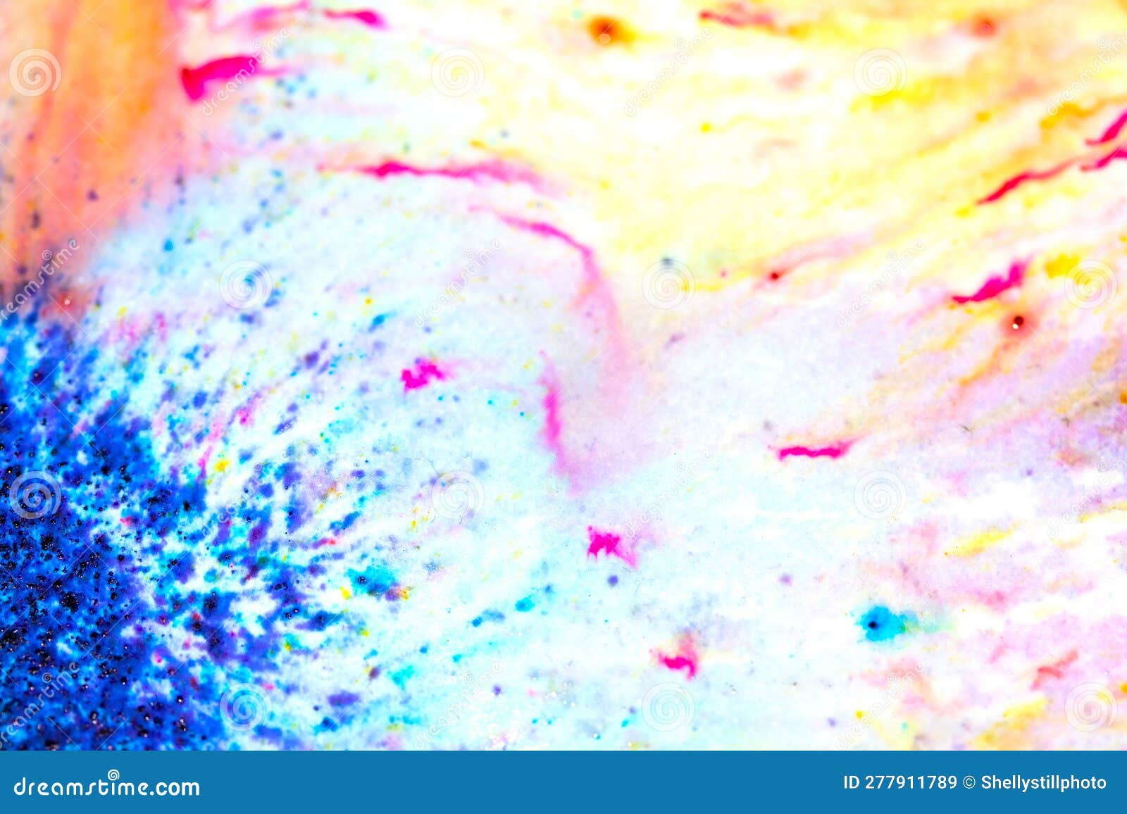 Vibrant Paint Powder and Splashes in Watercolour Painting Exploding ...