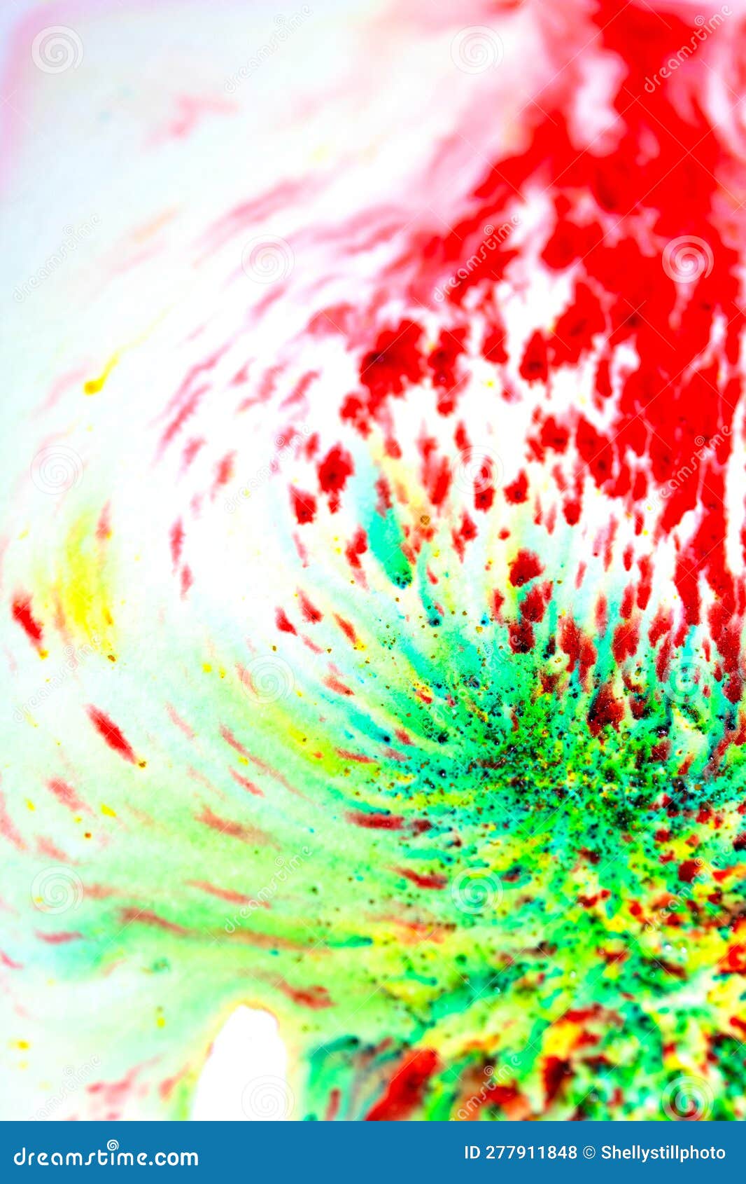 Vibrant Paint Powder and Splashes in Watercolour Painting Exploding ...