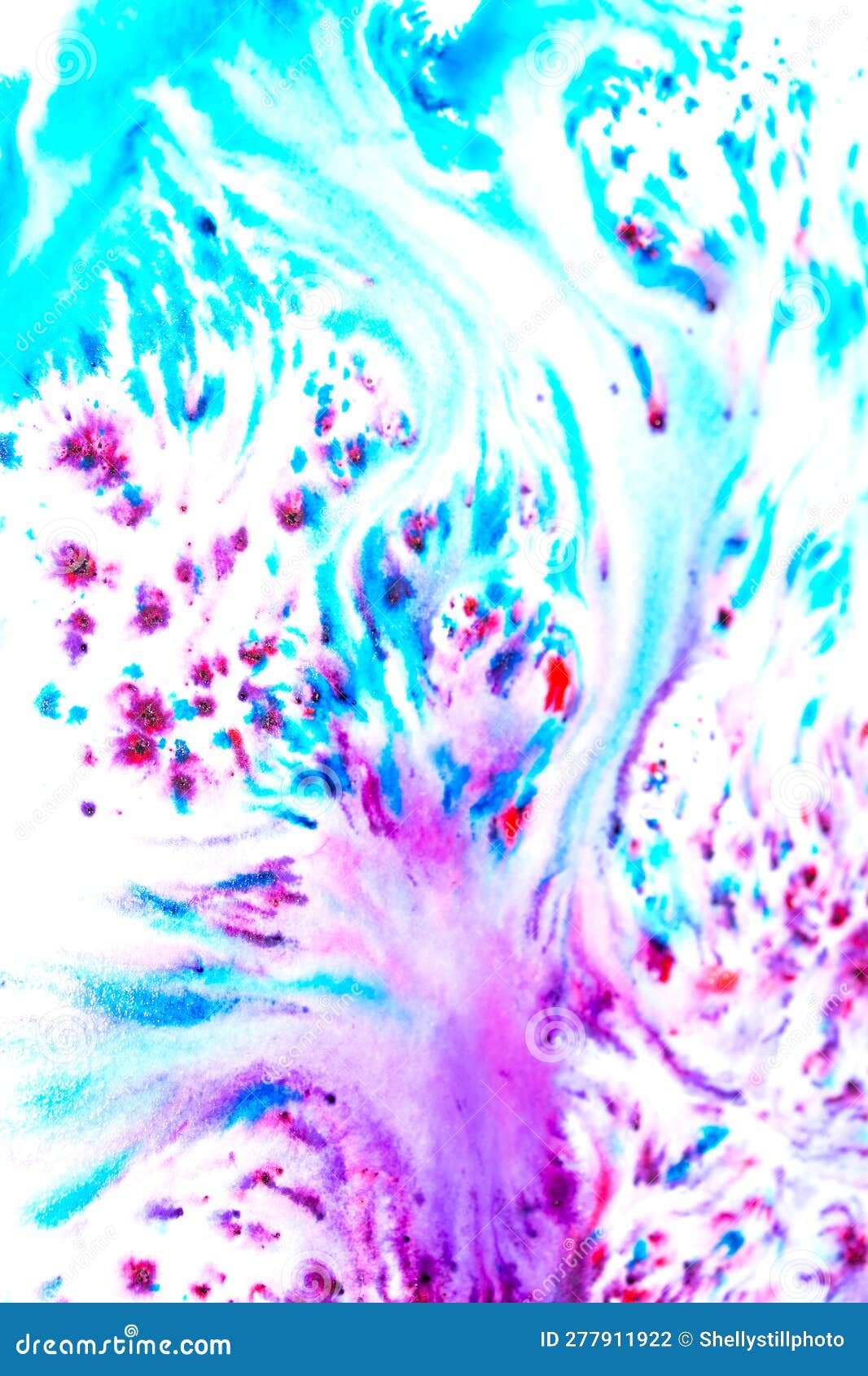 Vibrant Paint Powder and Splashes in Watercolour Painting Exploding ...