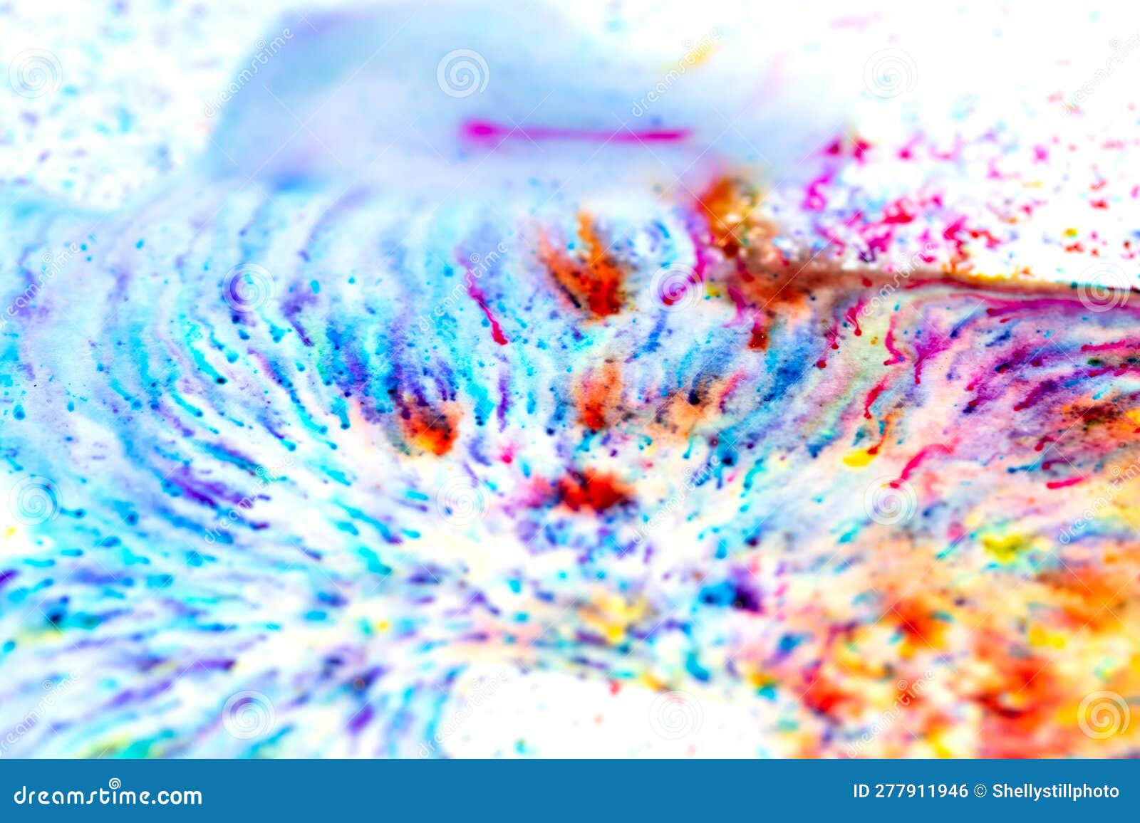 Vibrant Paint Powder and Splashes in Watercolour Painting Exploding ...
