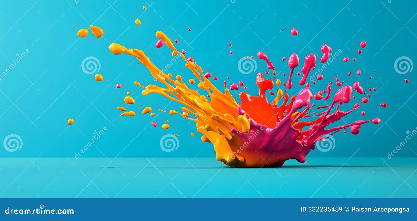Vibrant Paint Splash a Dynamic Display of Color Exploding Against a ...
