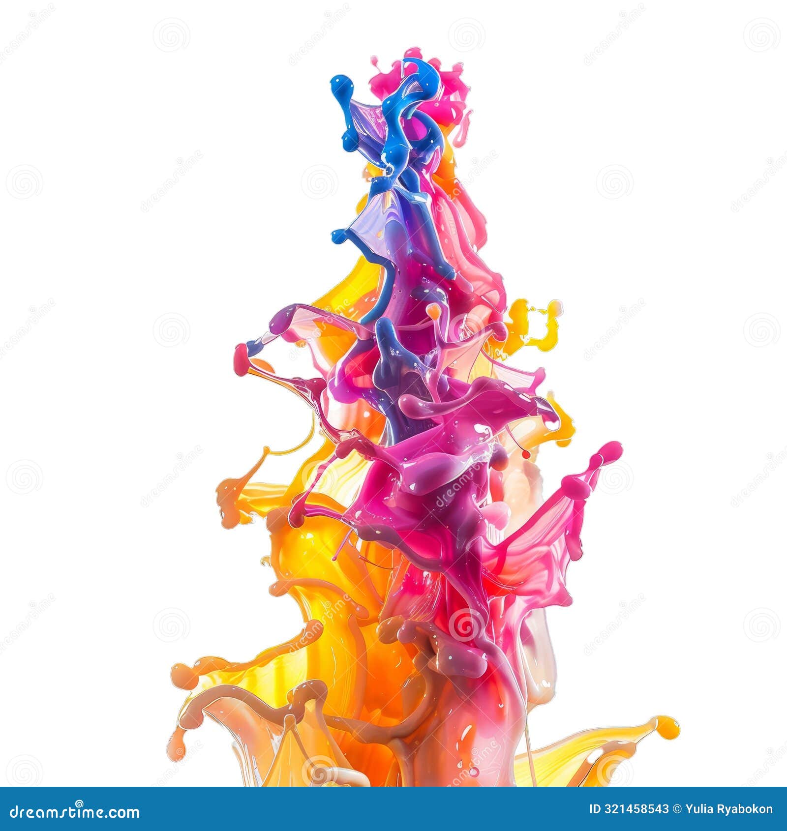 Vibrant Paint Splashes on Transparent Background Stock Image - Image of ...