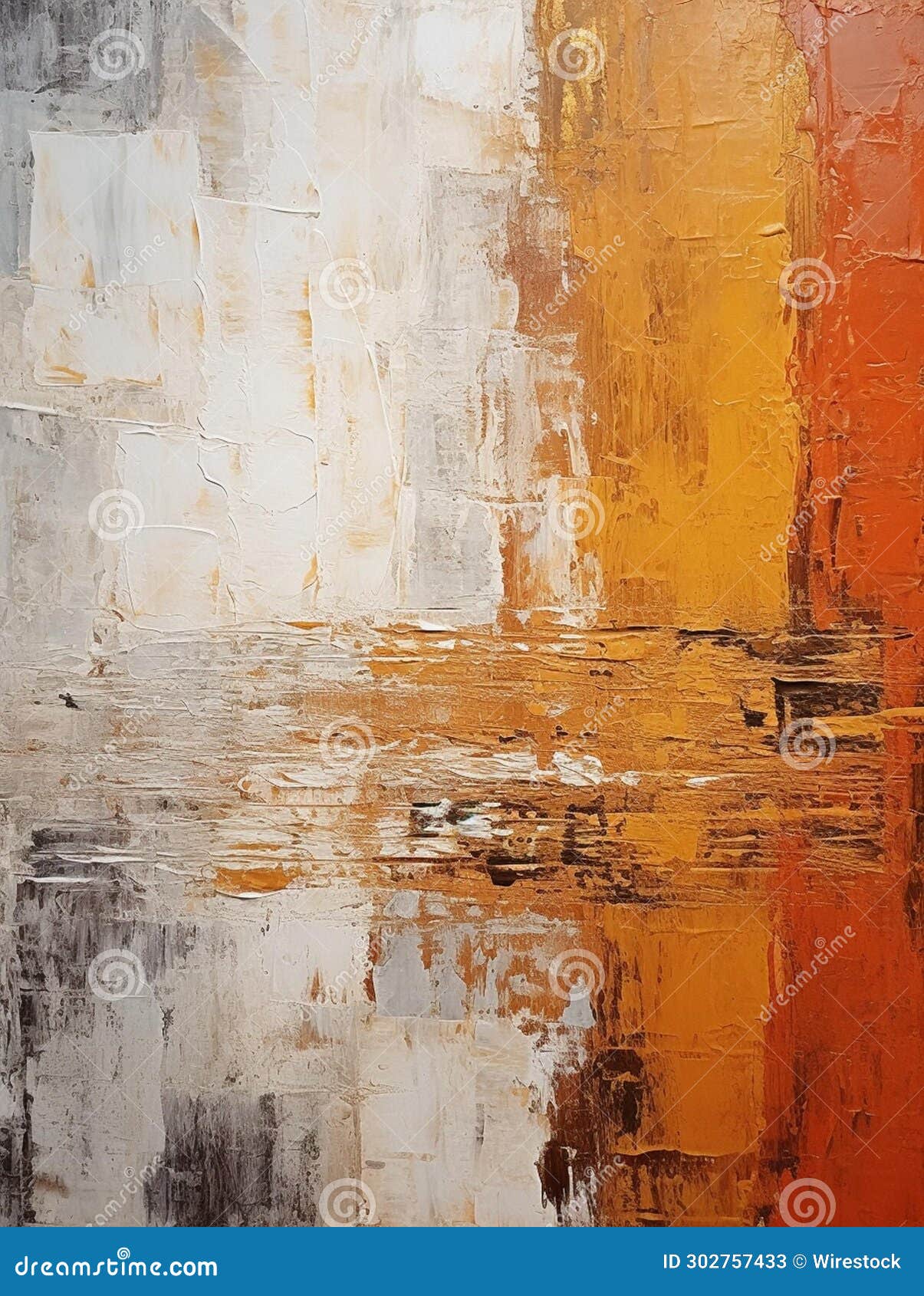 A Painting is Shown in White, Red and Orange Colors Stock Illustration ...