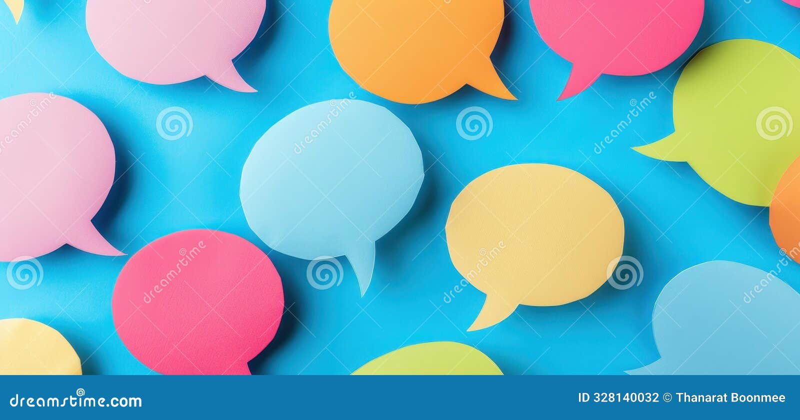 Vibrant Paper Bubbles for Engaging Speech Visuals Stock Illustration ...