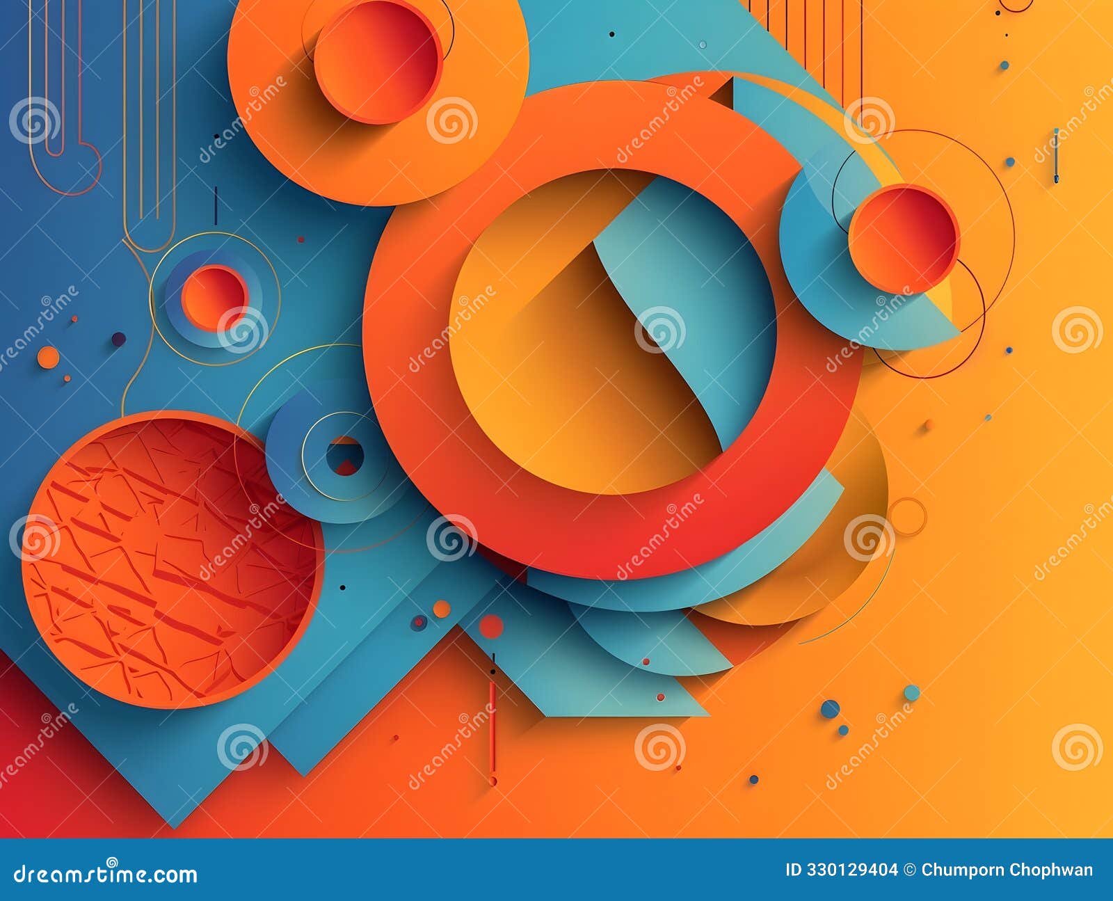 Vibrant Papercraft Geometric Composition for Integrated Communication ...