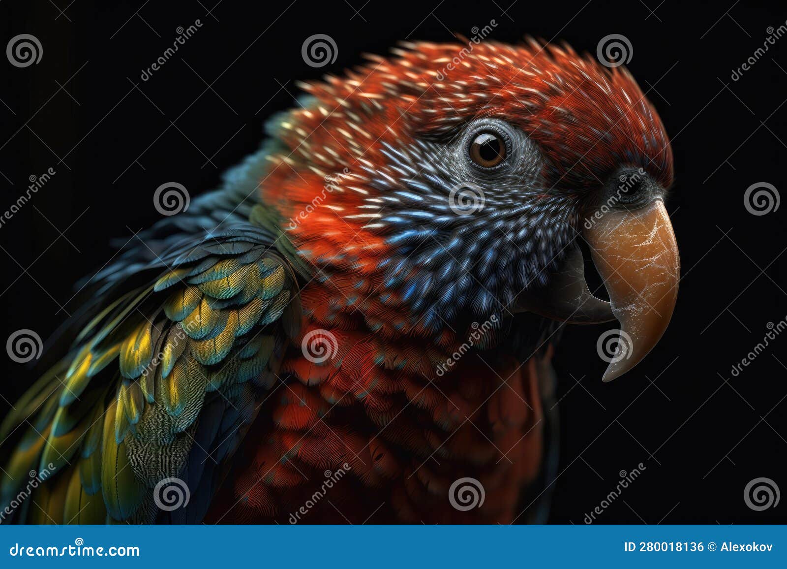 Vibrant Parrot with Intricate Details in Hyper-Realistic 4K Resolution ...