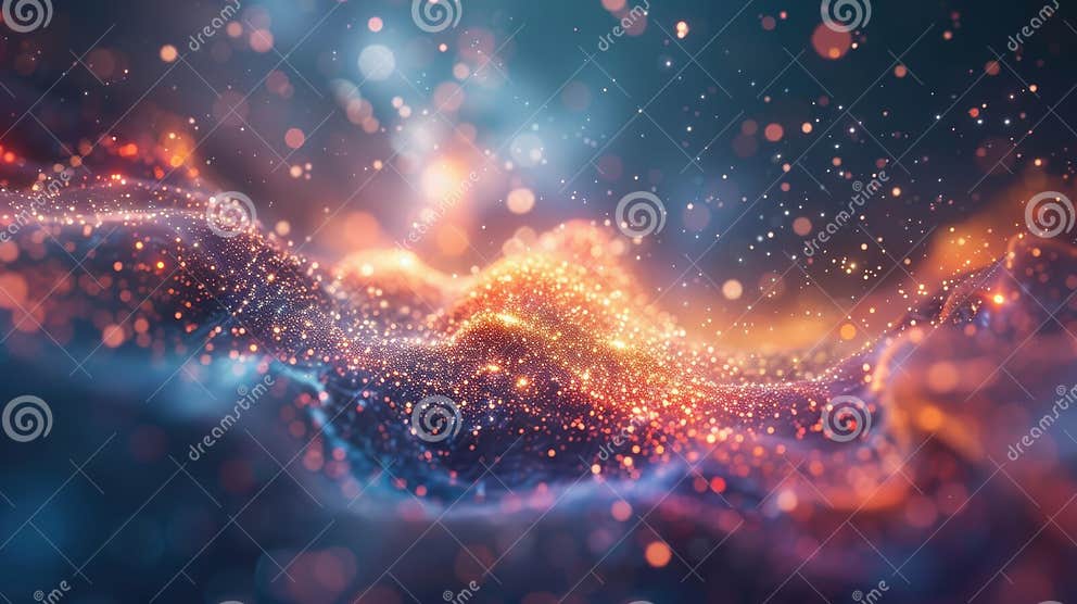 Vibrant Particles in Exploding Matter Spectrum Stock Illustration ...