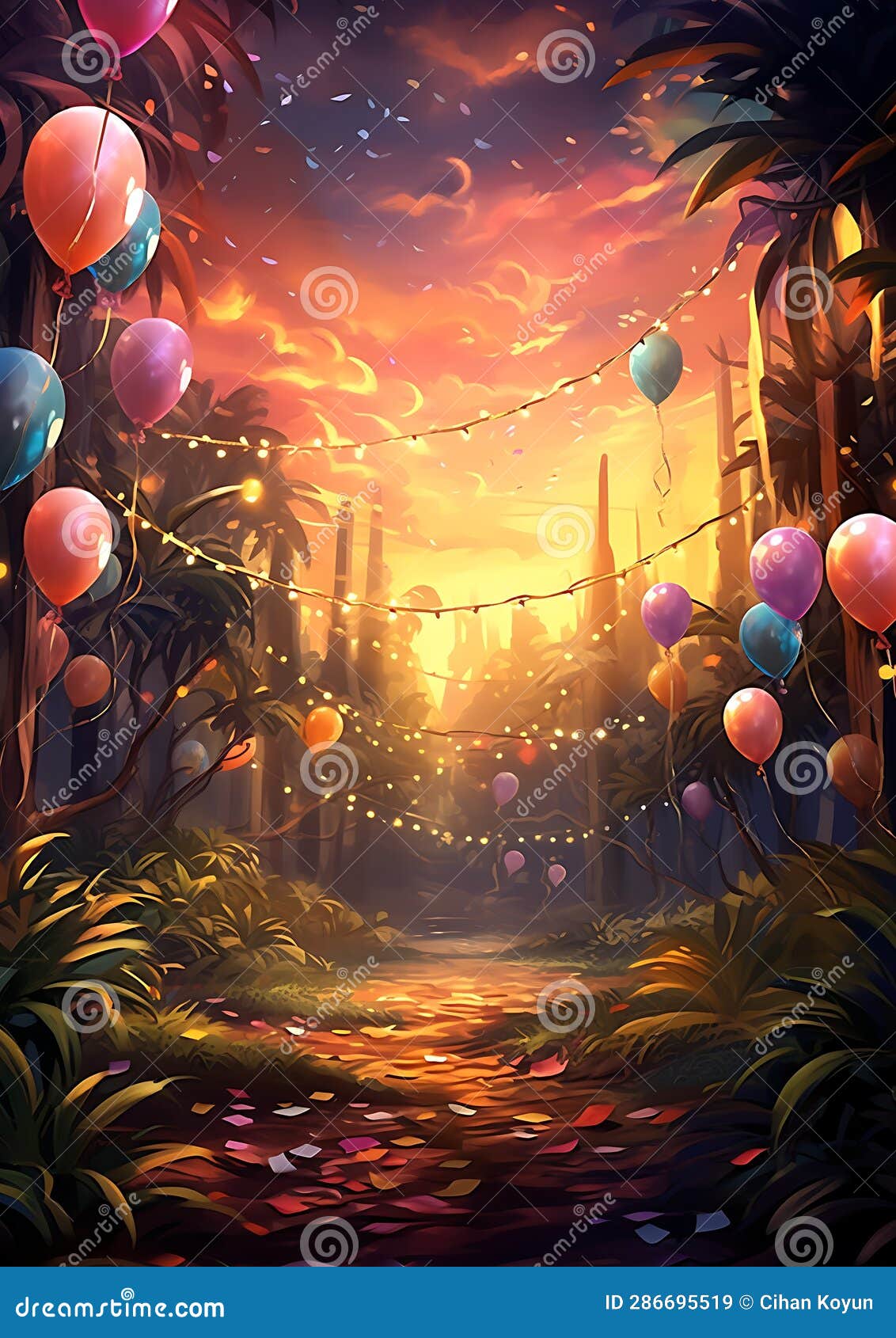 Vibrant party artwork stock illustration. Illustration of bangkok ...