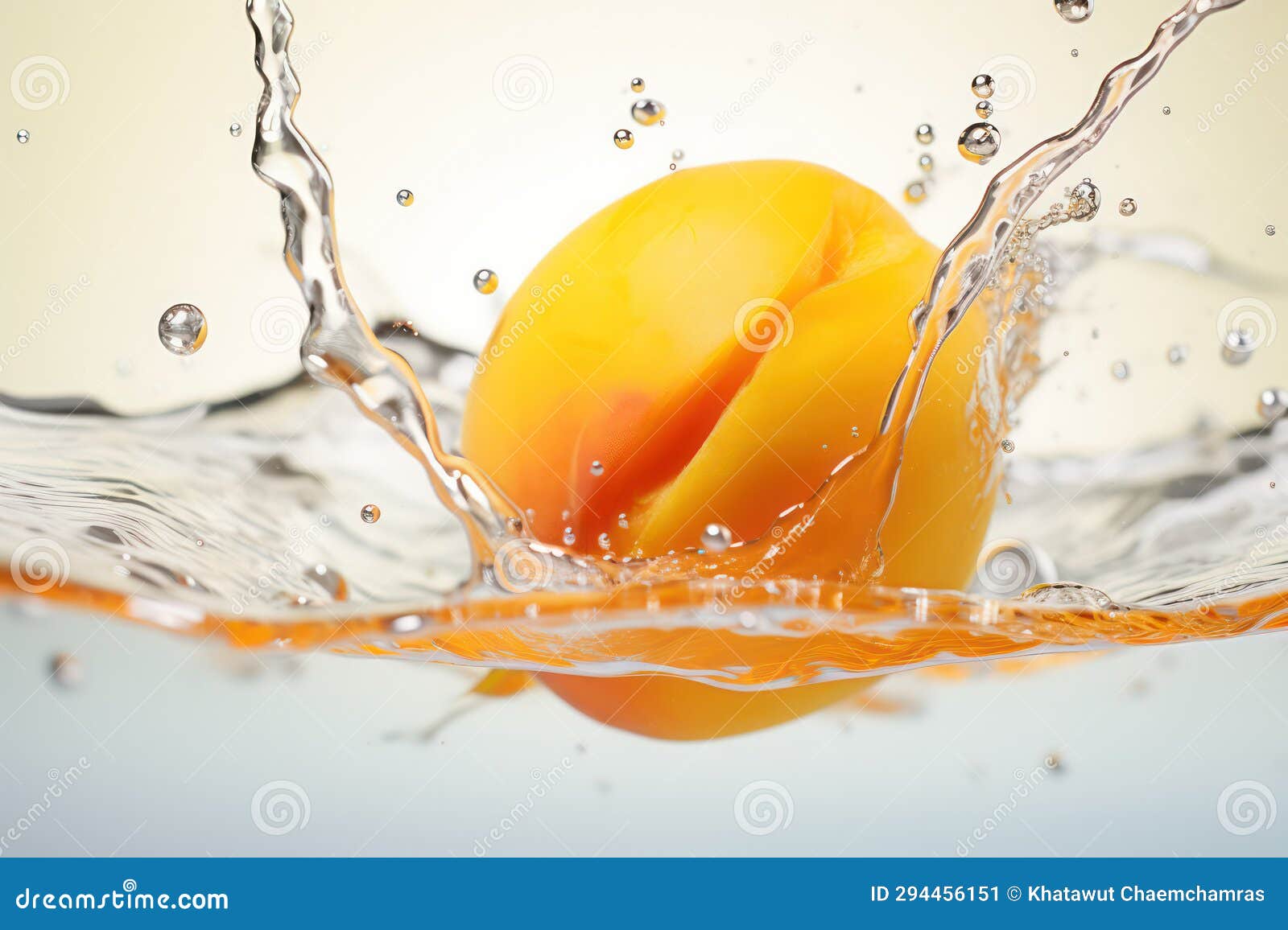 Vibrant Peaches Captured in Studio with Artistic Water Splash ...