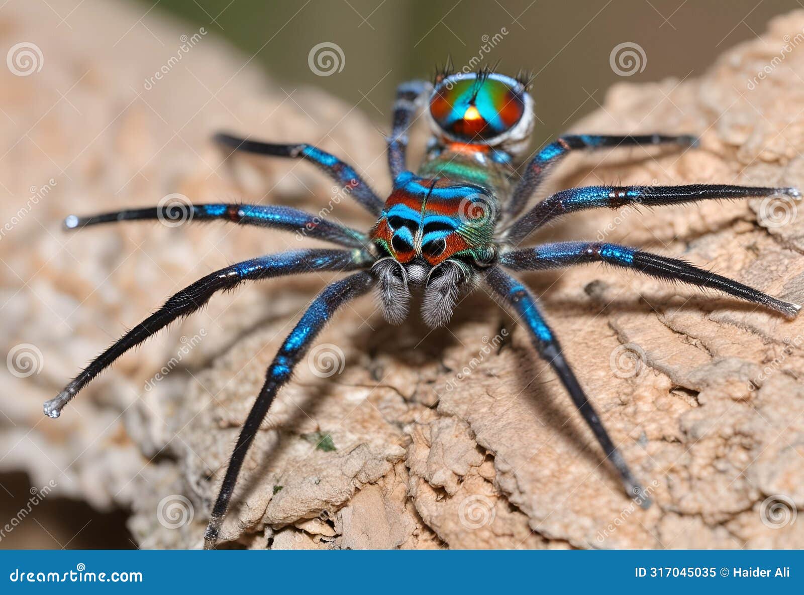 Vibrant Peacock Spider in the Outback Stock Image - Image of vibrant ...