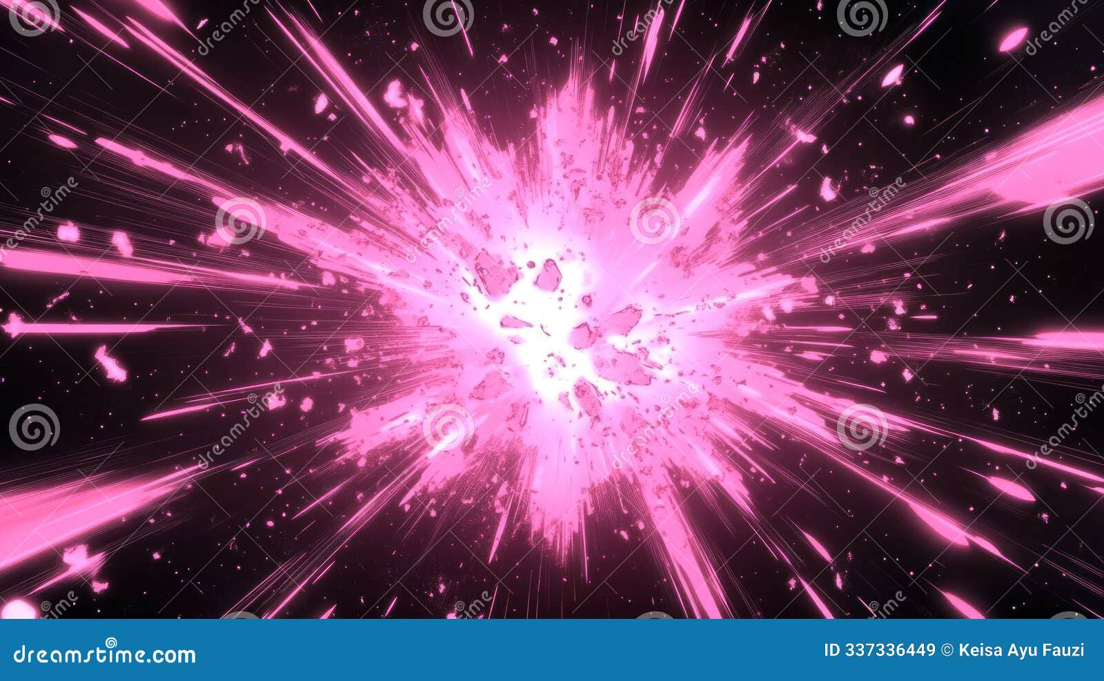 A Vibrant Pink Explosion Radiating Energy in a Cosmic Space Backdrop ...