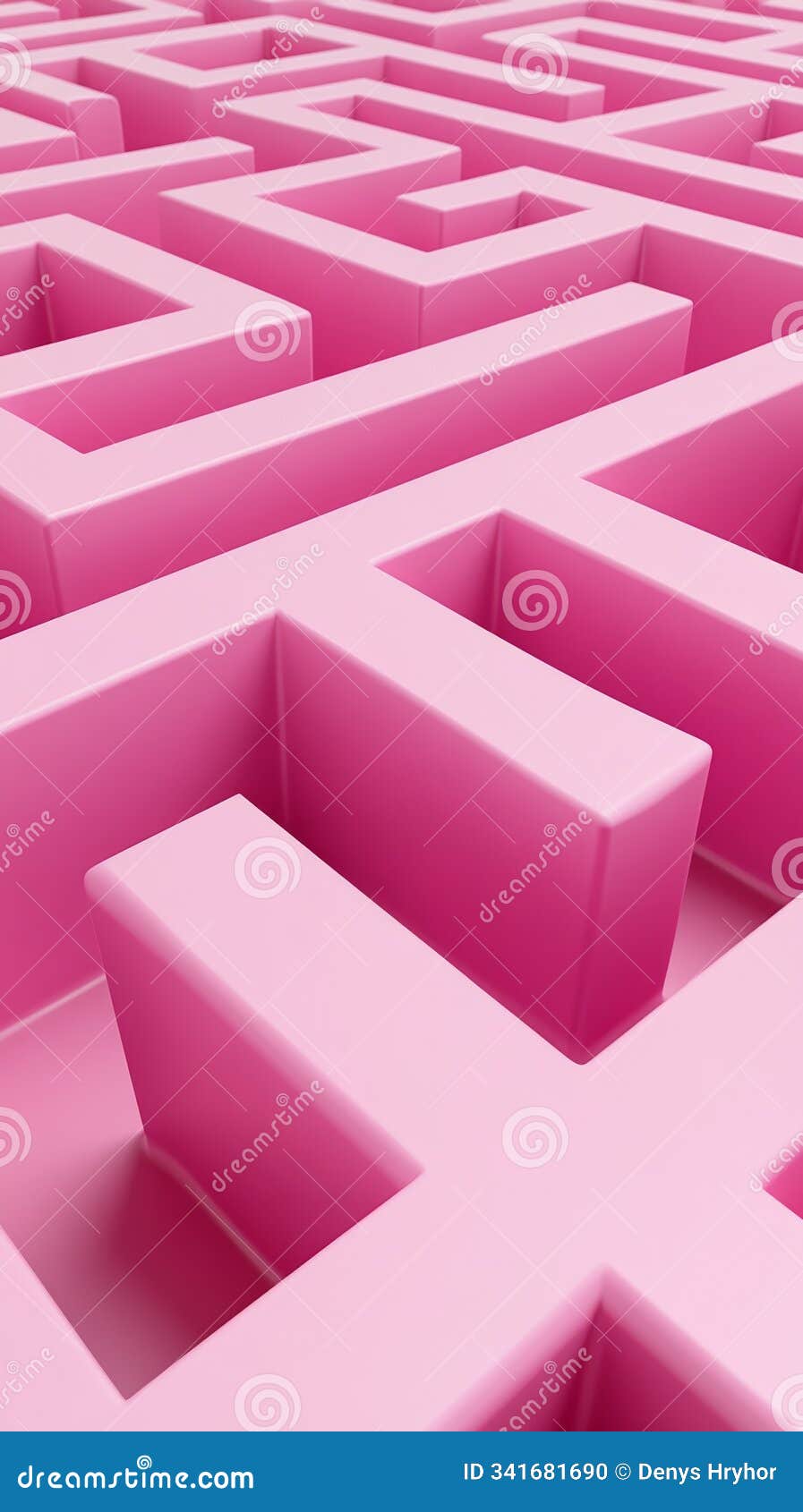 The Vibrant Pink Maze Features a Complex Network of Walls and Pathways ...