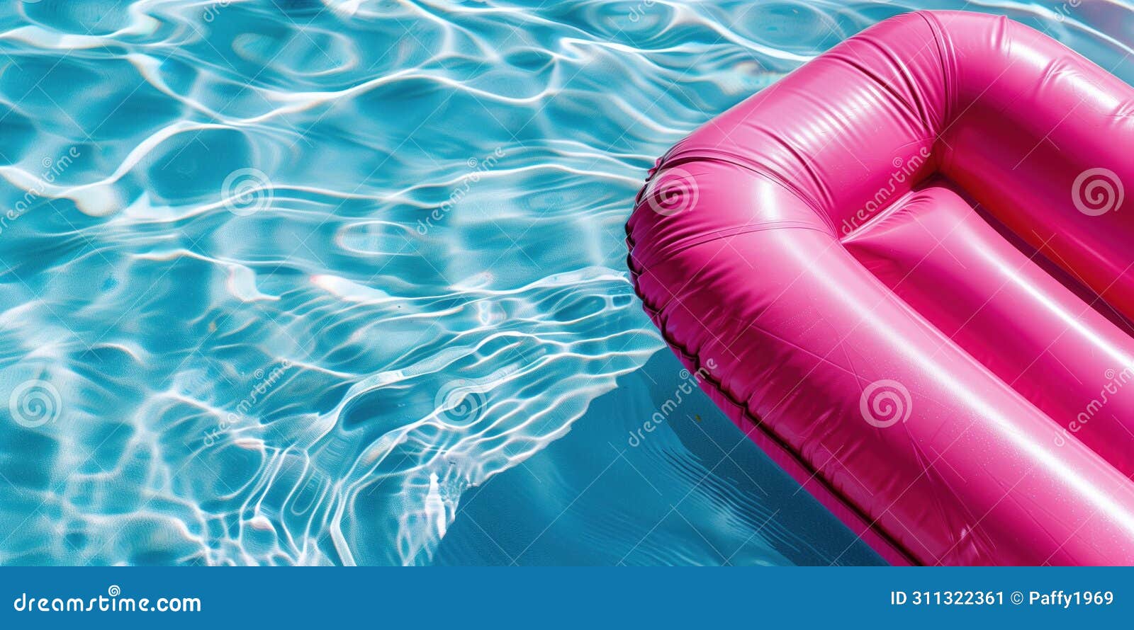 Vibrant Pink Pool Float on Sparkling Blue Water - Summer Vibes Concept ...