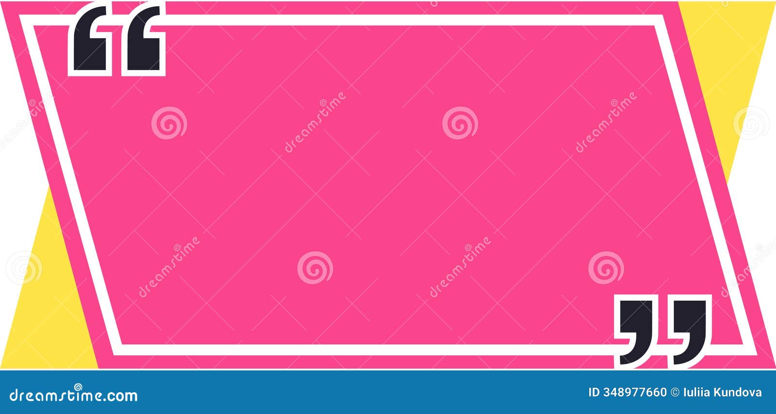 Vibrant Pink Quote Box with a Yellow Triangle Accent and Quotation ...