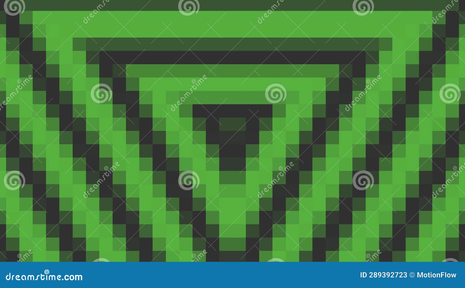 Vibrant Pixel Art Green Triangle with Zigzag Pattern Stock Video ...