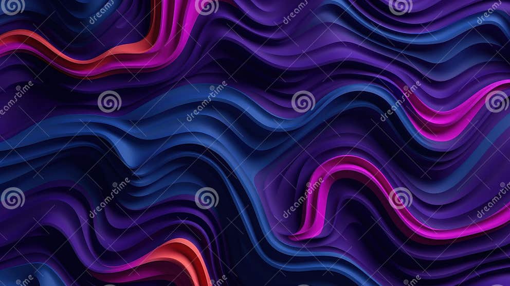 Vibrant Polymer Surface with Wavy Abstract Patterns Dynamic and ...