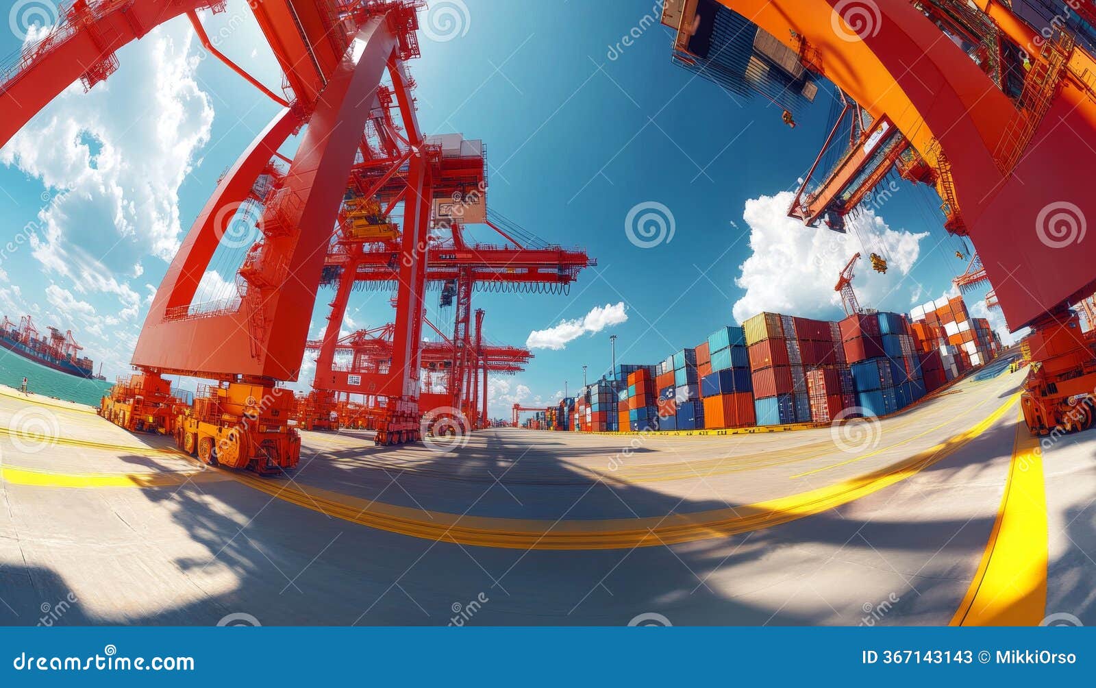 Dock Busy Port Royalty-Free Illustration | CartoonDealer.com #305923524