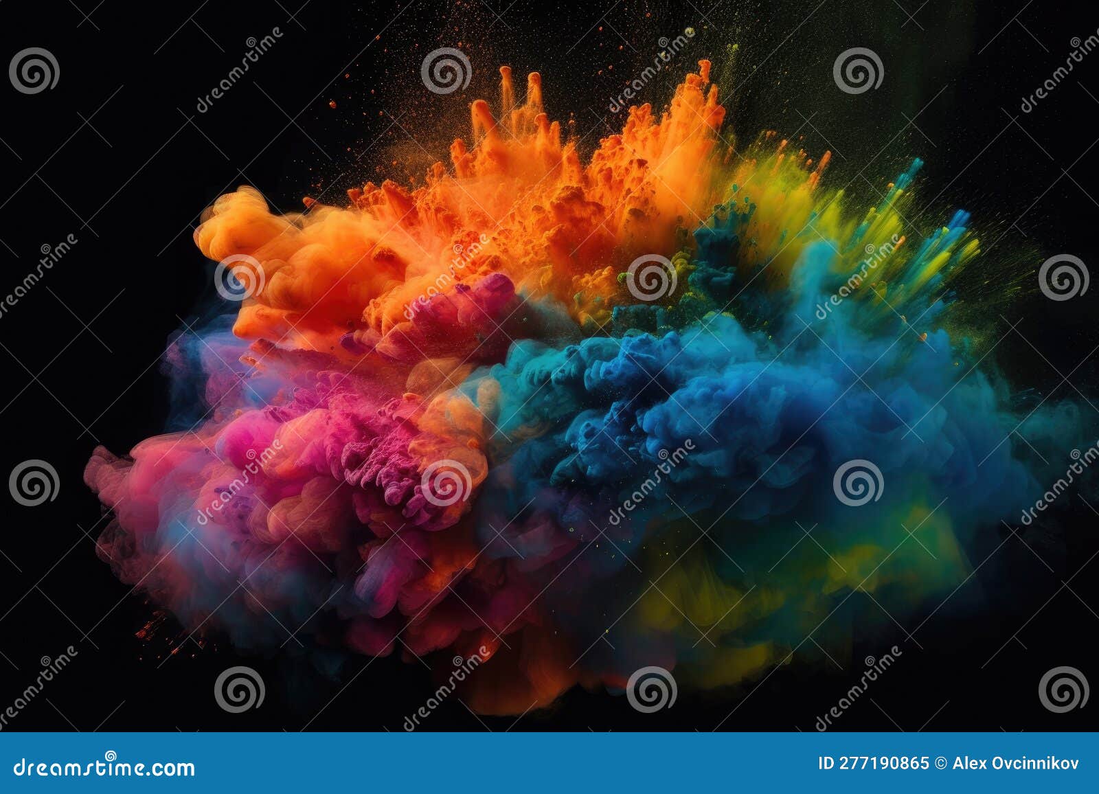 Vibrant Powder Explosion for Creative Projects. Stock Illustration ...