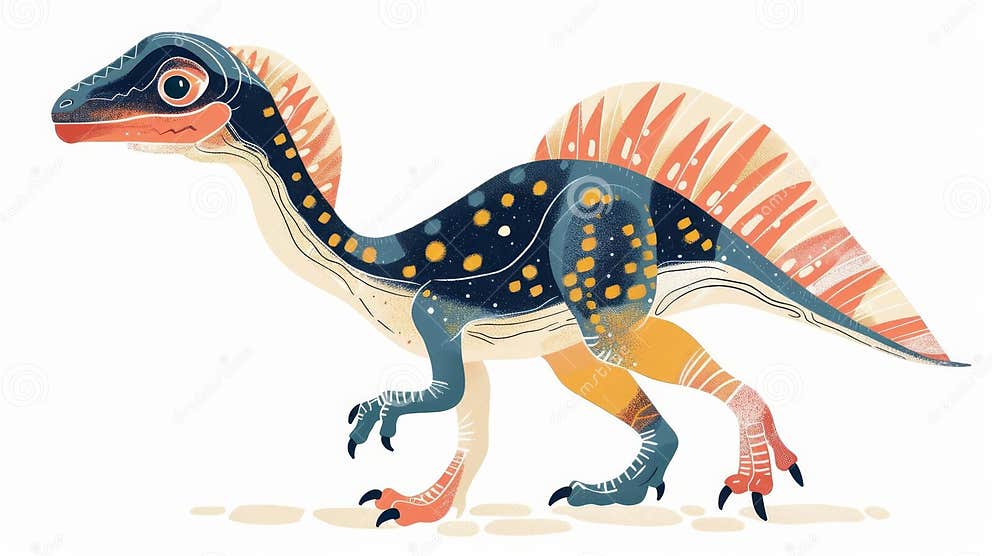 Vibrant Prehistoric Dinosaur with Spotted Patterns and Sail-like Back ...