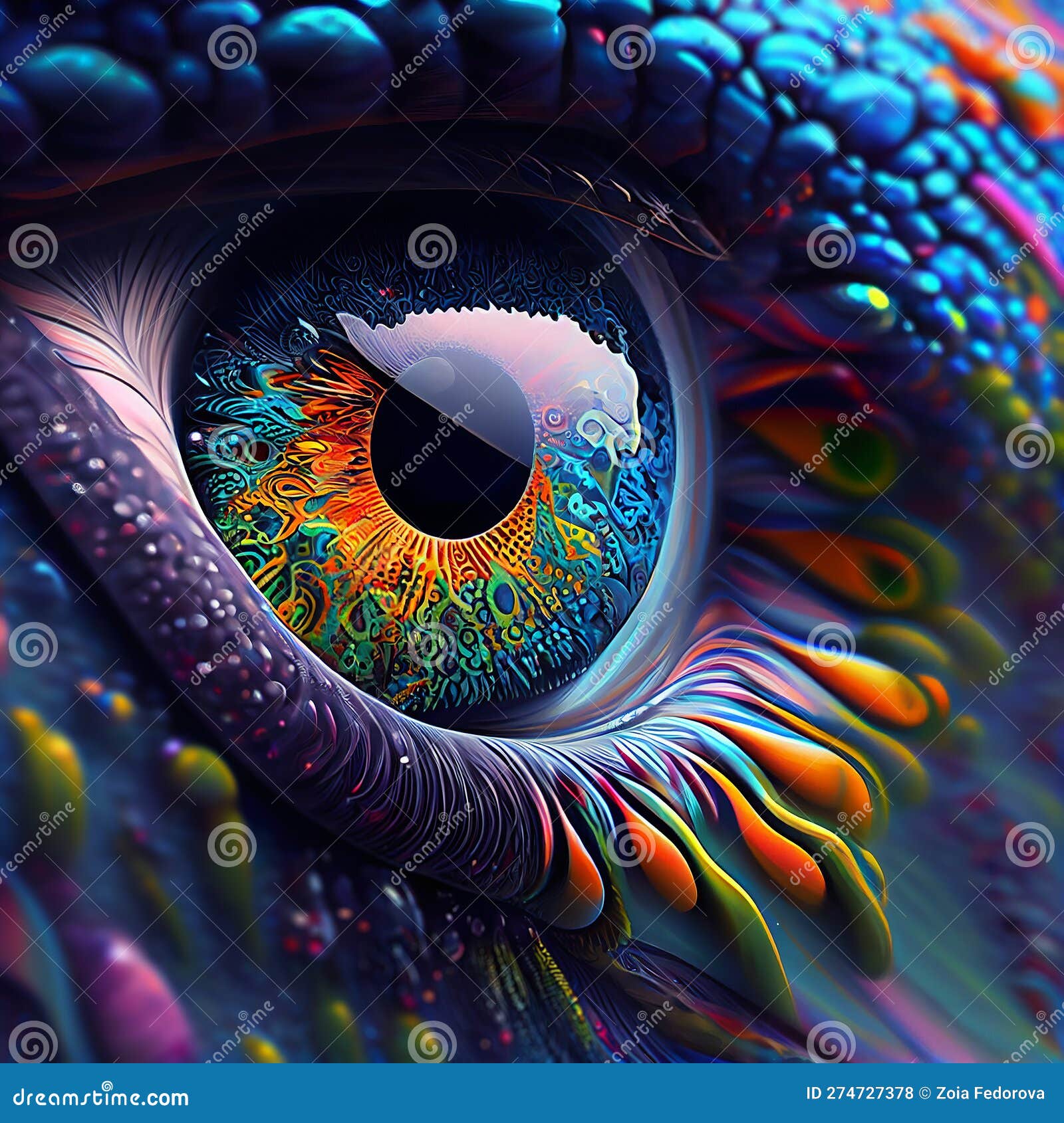 Vibrant Psychedelic Waves In Quantum Wavetracing Album Art Royalty-Free ...