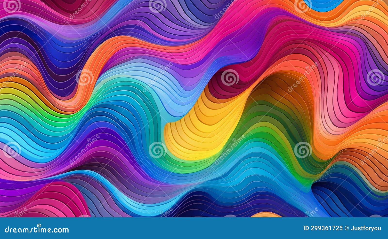 Vibrant Psychedelic Rainbow Swirl Pattern. Generative Ai Stock ...