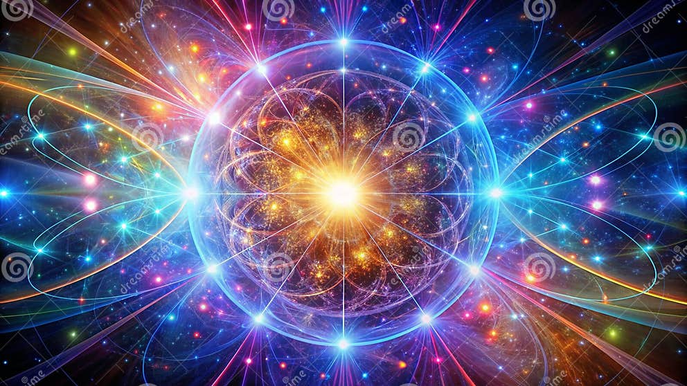 Vibrant Quantum Field Captivating Visualization of Cosmic Energy ...