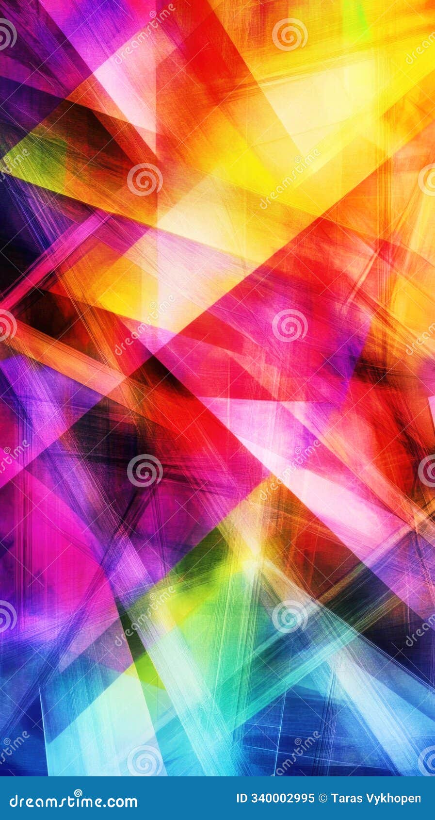 Vibrant Rainbow Color Gradient in Abstract Geometric Patterns Featuring ...