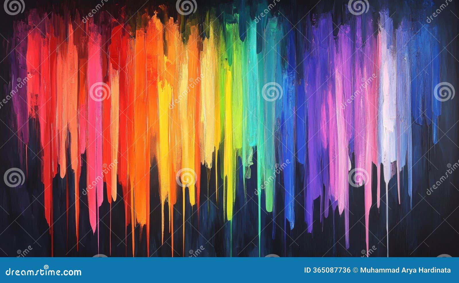 Rainbow Dripping Slime Set. Viscous Liquid. Vector Cartoon Illustration ...