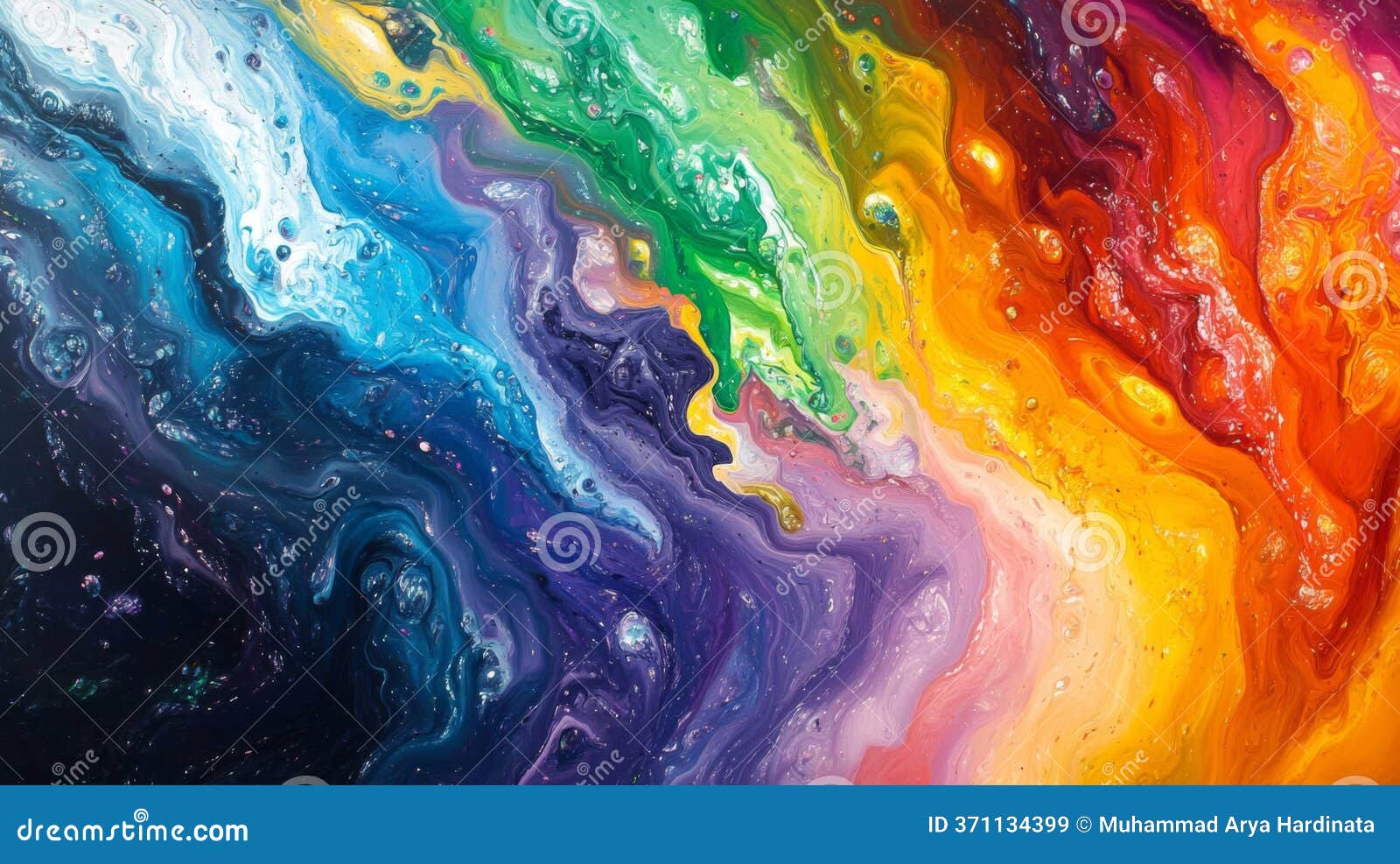 Rainbow Fluid Abstract Swirl Shape, Twisted Liquid Colors Design ...