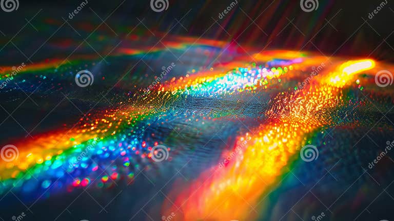 Vibrant Rainbow Light Reflection on Surface, Generative AI Stock Image - Image of colorful ...