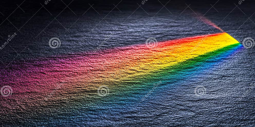 Vibrant Rainbow Spectrum on Dark Textured Surface Stock Illustration ...