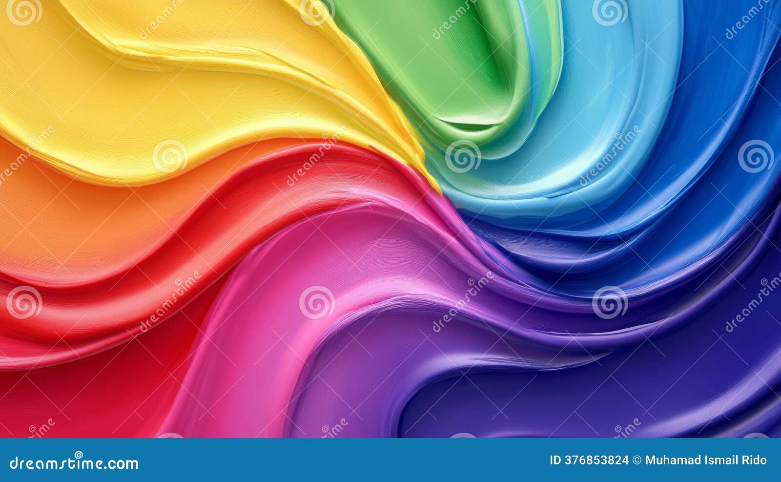 A Colorful Ice Cream Cone Melts In A Vibrant Explosion Of Flavors And ...