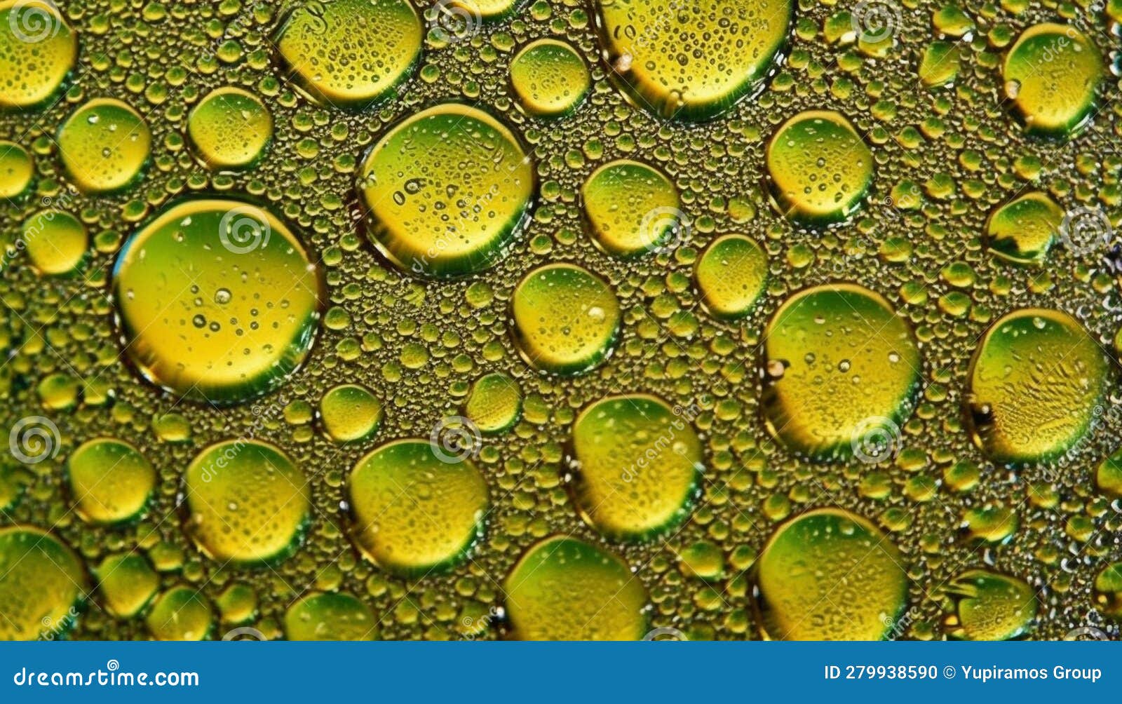 Vibrant Raindrop Patterns on Green Leaves Create Refreshing Nature ...