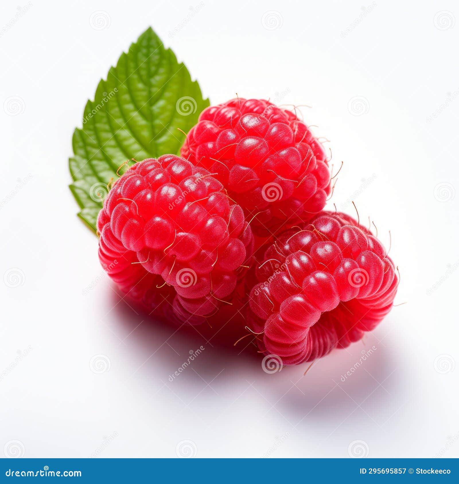 Vibrant Raspberry Photography on White Background Stock Illustration ...