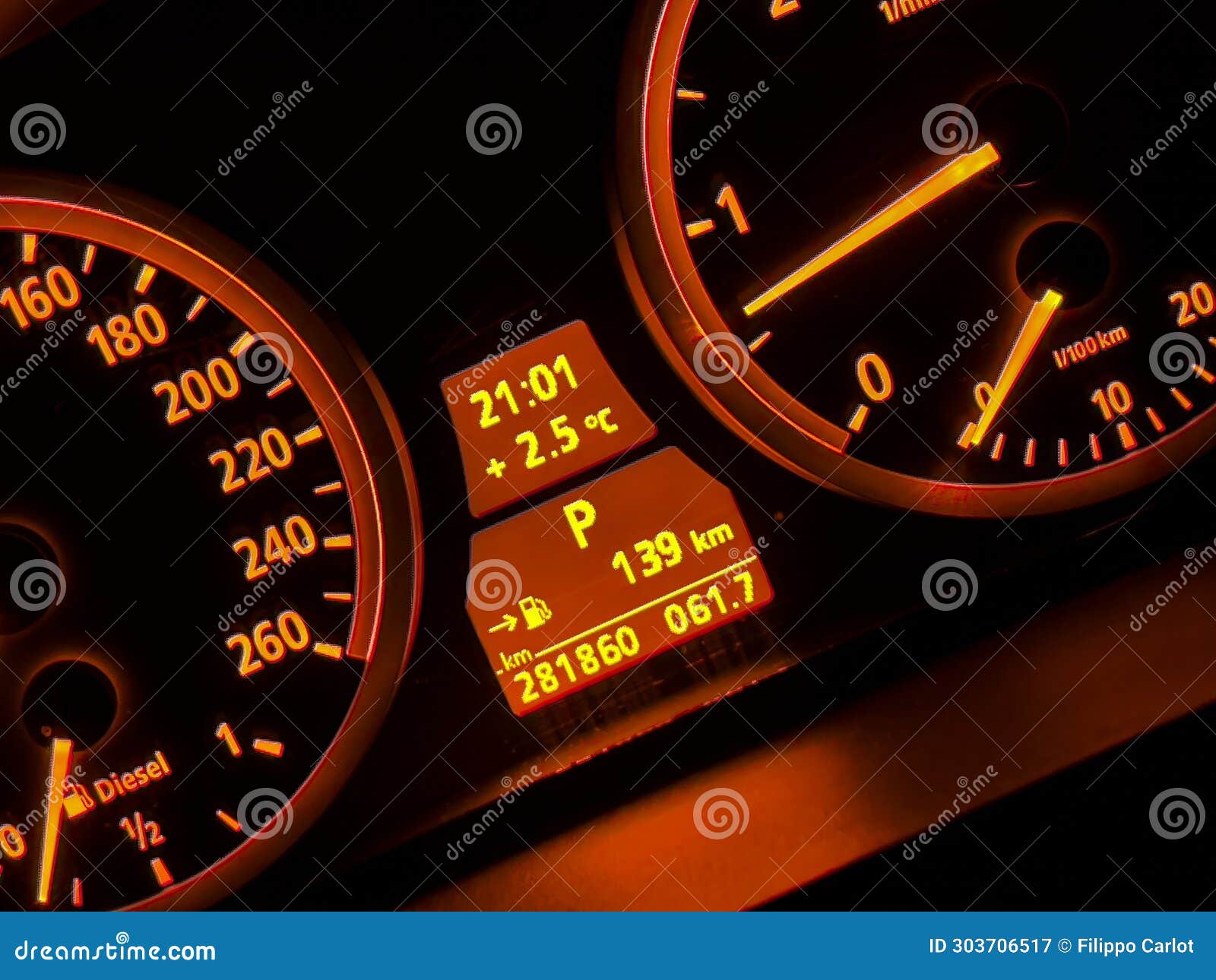 Vibrant Red Backlit Car Dashboard Stock Image - Image of auto, panel ...