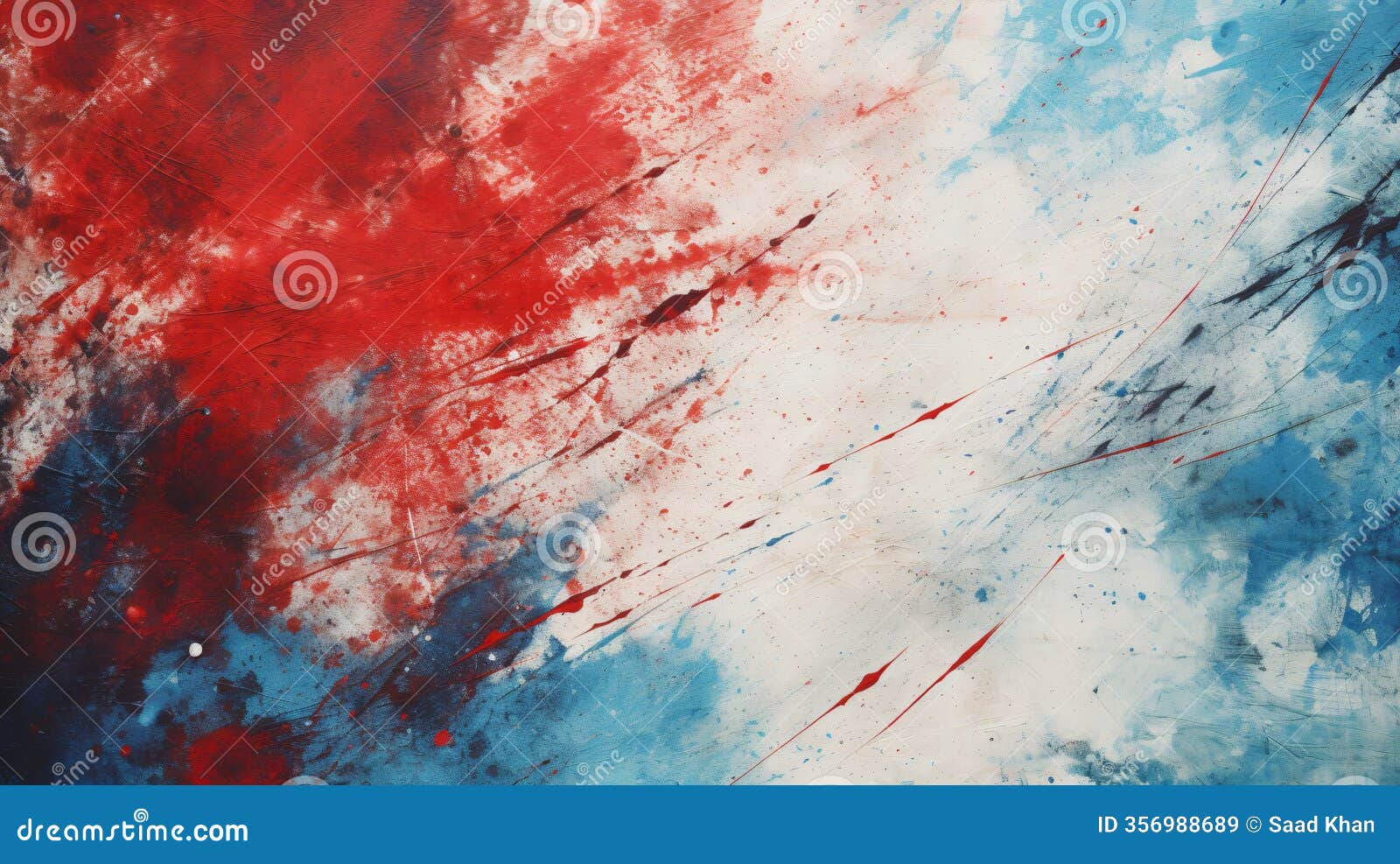 Vibrant Red and Blue Paint Splatter on Textured Wall Stock Illustration ...