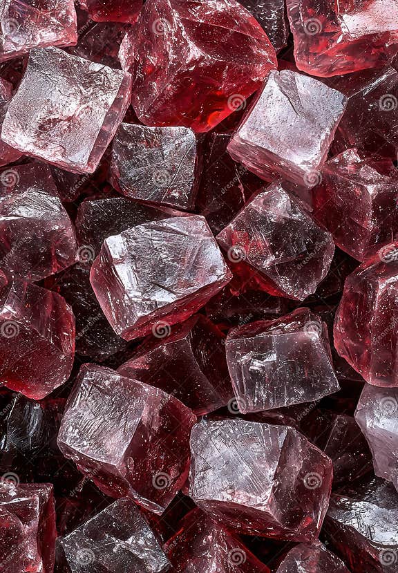 Vibrant Red and Gray Crystal Cubes Stock Illustration - Illustration of ...