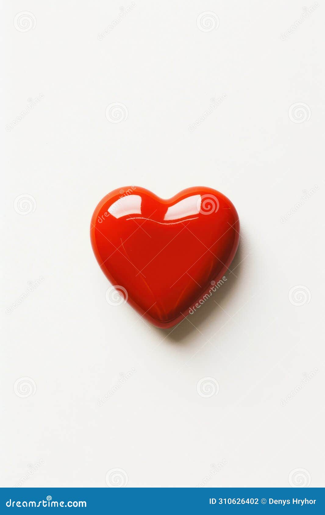 A Vibrant Red Heart Shape Stands Out Against a Plain White Background ...