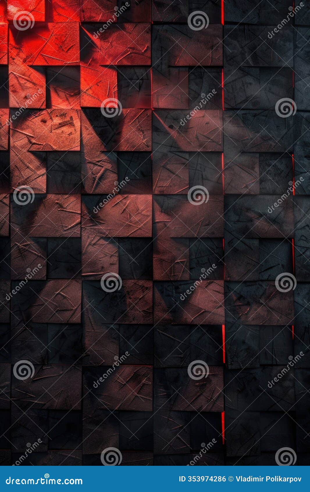 A Vibrant Red Light Shining Against a Dark Black Backdrop. Perfect for ...