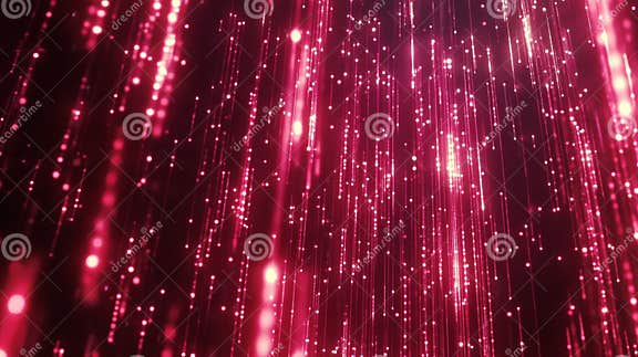 Vibrant Red Lights Create a Mesmerizing Vertical Flow in Digital ...