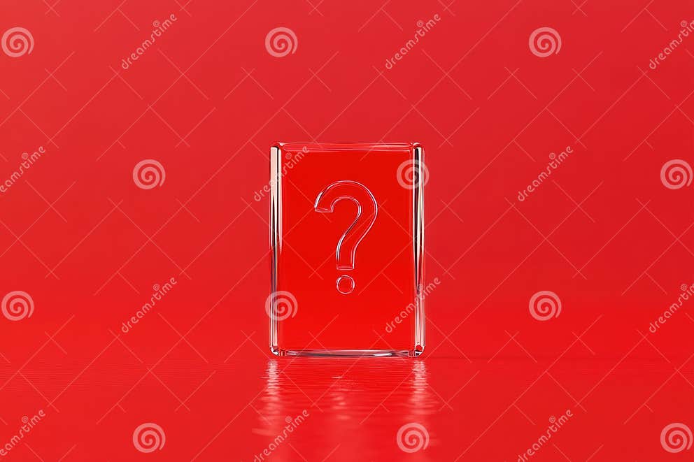 Vibrant Red Question Mark on Gradient Background Stock Illustration ...